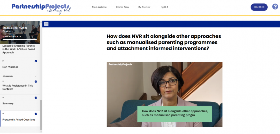 Non-Violent Resistance (NVR) Foundation (Level 1) Training for ...